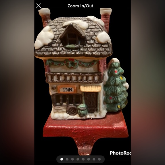 Holiday | Ceramic Village Stocking Holder The Inn | Poshmark